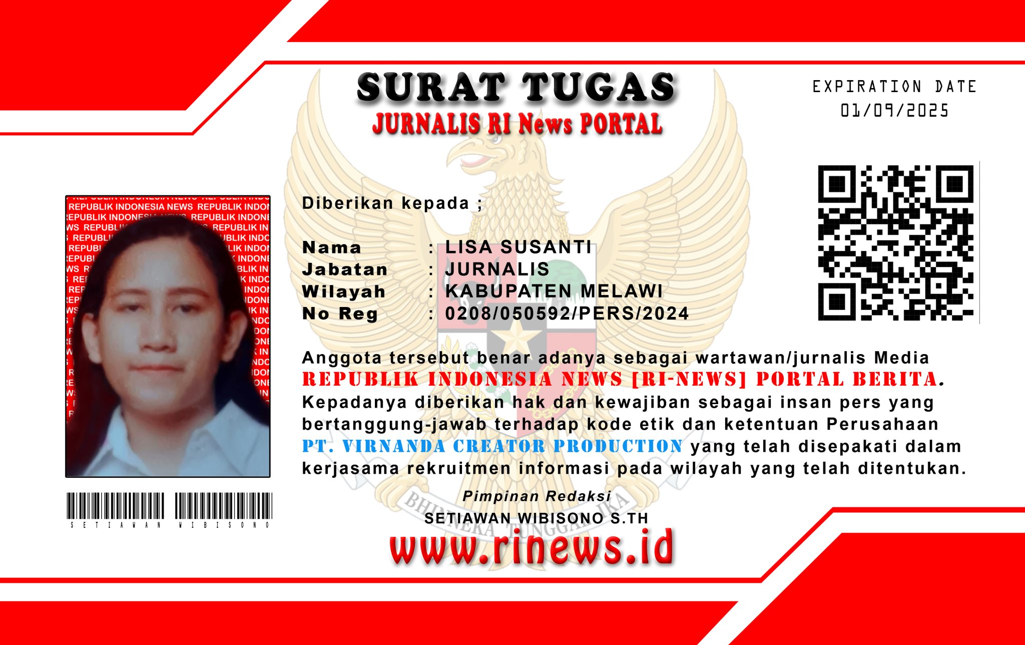 BERITA HARI INI | Jurnalis RI News Portal Lisa Susanti - RI NEWS